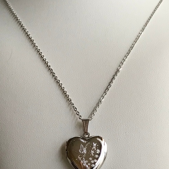 Disney | Jewelry | Disney Tinker Bell Heart Locket Necklace 8 | Poshmark